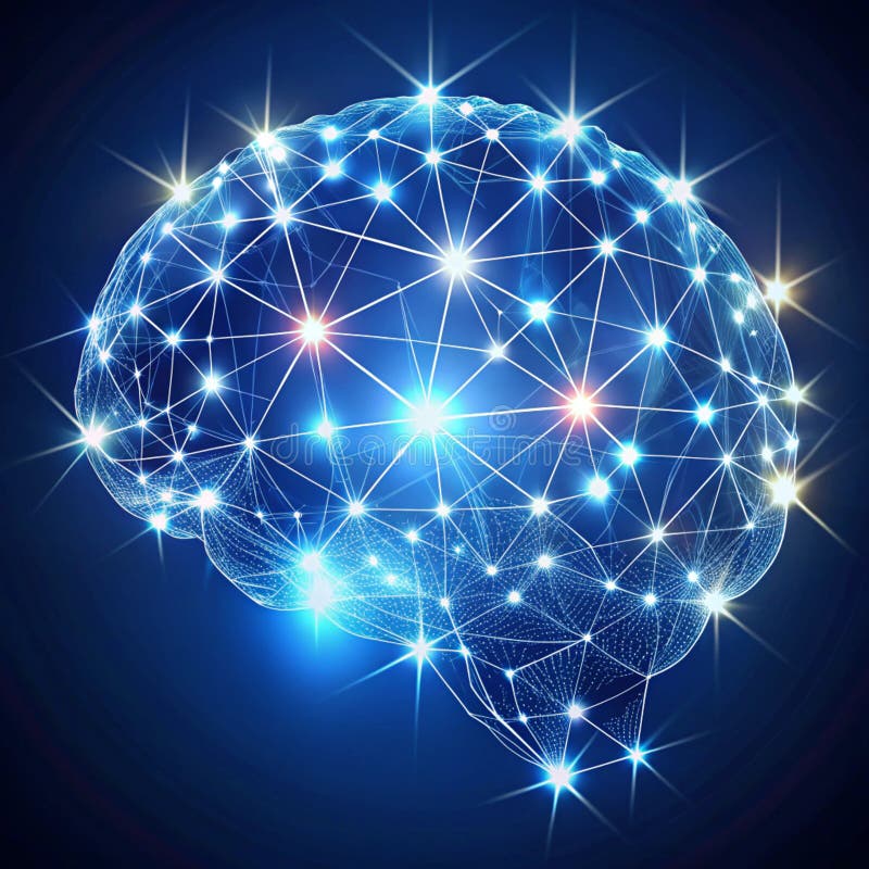 Brain As a Constellation of Stars Stock Illustration - Illustration of ...