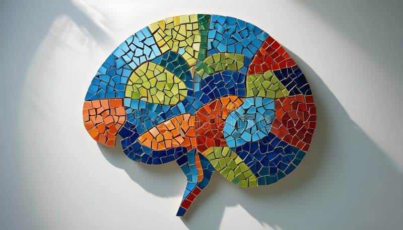 Brain Mosaic Representing Complexity Neurodivergence Ai Generated Stock ...