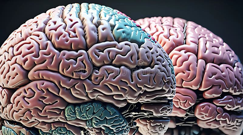 Brain atrophy stock illustration. Illustration of atrophy - 357817007