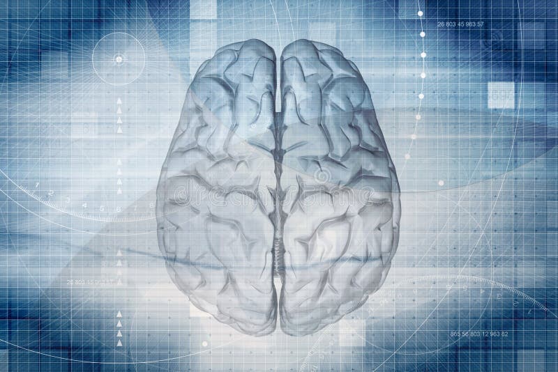 Brain Background stock illustration. Illustration of illustrated - 6585687
