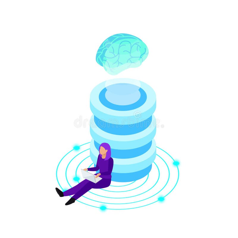 Brain Backup Capsule Composition Stock Vector - Illustration of digital, tech: 264716424