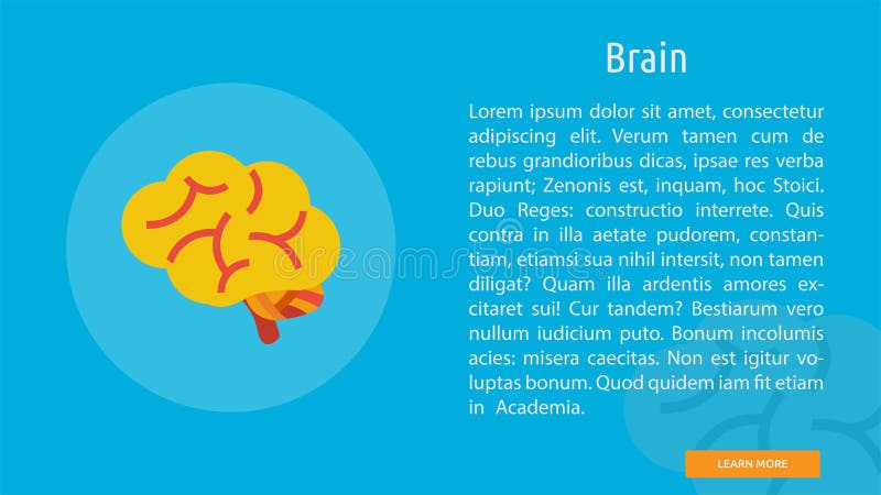 Brain Banner Concept ilustração do vetor. Ilustração de projeto - 122246659