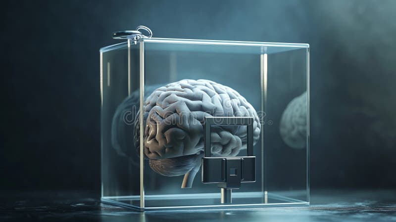 The brain be locked stock image. Image of intelligence - 338439665