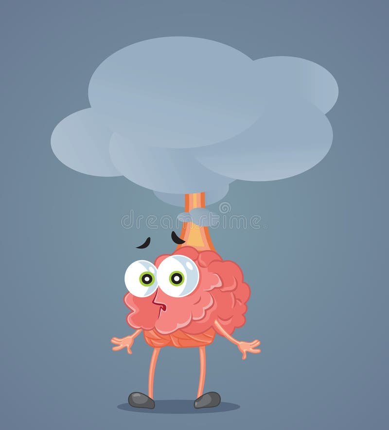 Brain Being Mind-Blown from Creative Ideas Vector Illustration Stock ...