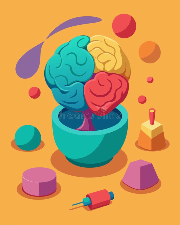 A Brain Being Molded into Different Shapes and Sizes Like a Ball of ...