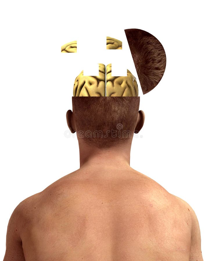 Missing Piece of Mind with Brain Stock Illustration - Illustration of ...