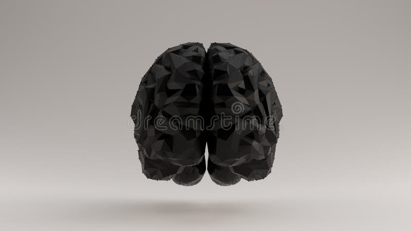 Brain Black Futuristic Artificial Intelligence Stock Illustration ...