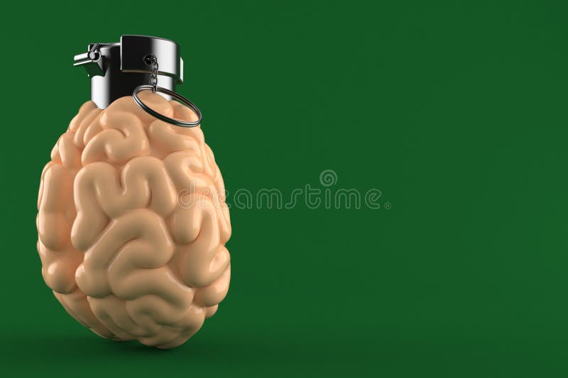 Brain Bomb. Mind Explosion Concept - Stock Illustration - Illustration ...
