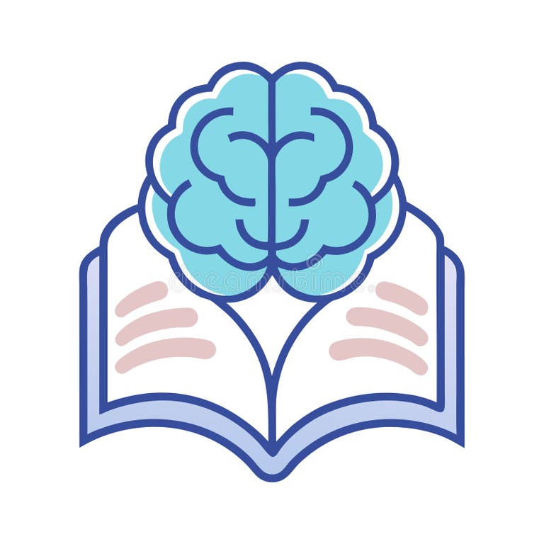 Brain on Book Icon: Learning, Education, Knowledge, Intelligence, Study ...