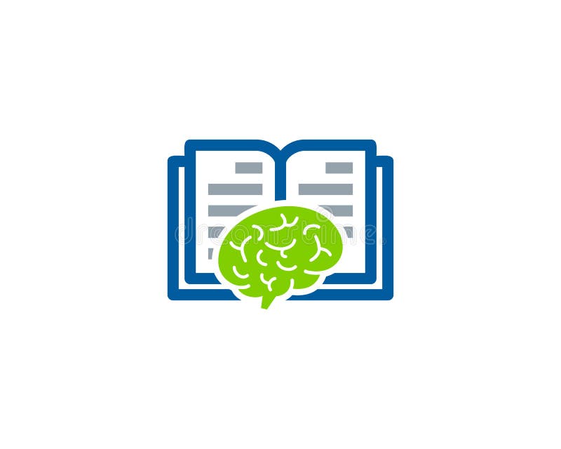 Brain Book Logo Icon Design Stock Illustration - Illustration of ...