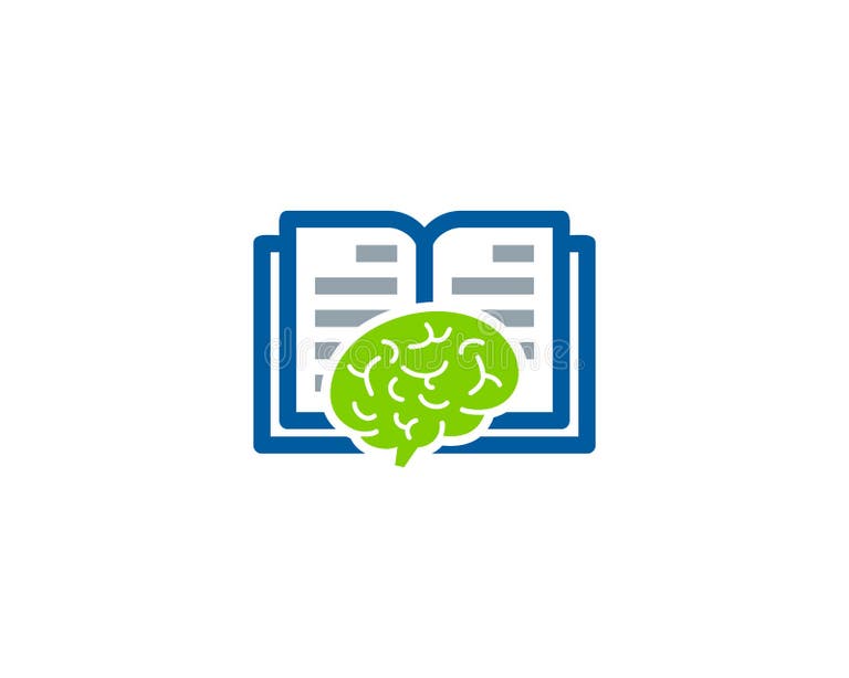 Brain Book Logo Icon Design Stock Vector - Illustration of genius ...