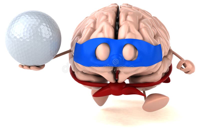 Brain Golf Vector Logo Design. Stock Vector - Illustration of hobby ...