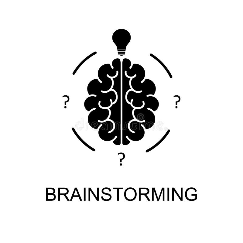Brain, Brainstorming, Idea, Creativity Logo and Icon. Vector Stock ...