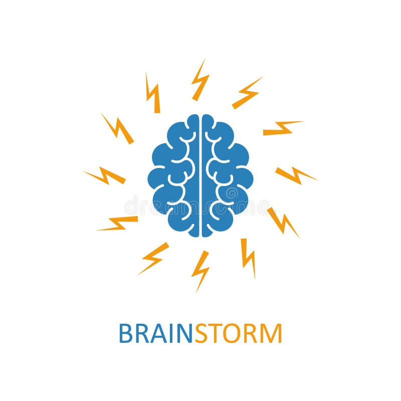 Brain, Brainstorming, Idea, Creativity Logo and Icon. Vector Stock ...