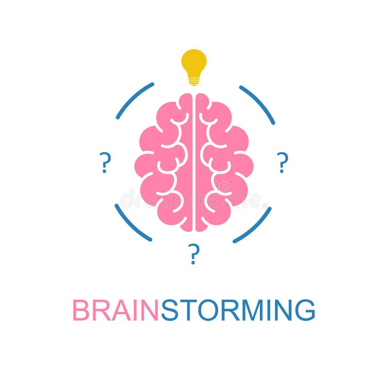 Brain, Brainstorming, Idea Icon. Vector Stock Vector - Illustration of ...