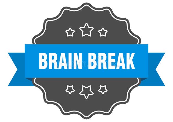 Brain break label stock vector. Illustration of seal - 194925108