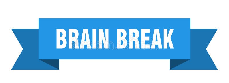 Brain break ribbon. stock vector. Illustration of seal - 191265545