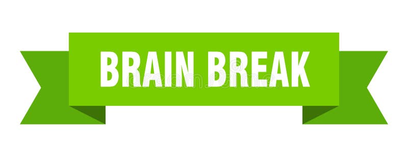 Brain break ribbon. stock vector. Illustration of brain - 191268028