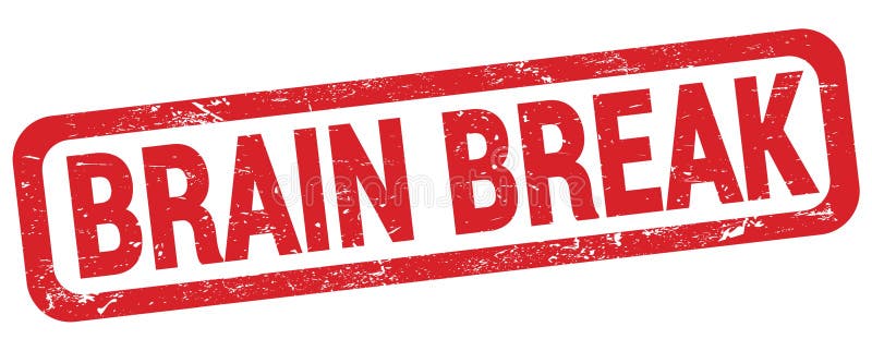 BRAIN BREAK Text Written on Red Rectangle Stamp Stock Illustration ...