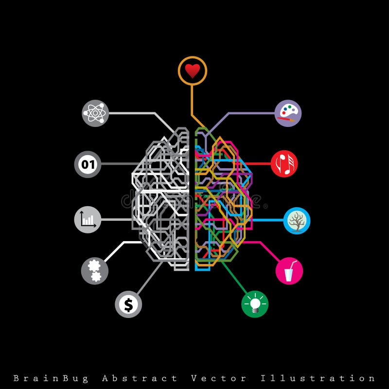 Brain bug stock vector. Illustration of brain, creative - 88815092