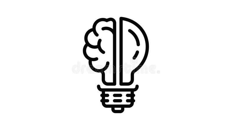 Bulb Icon Animation with Yellow Color. 4K Video Stock Video - Video of ...