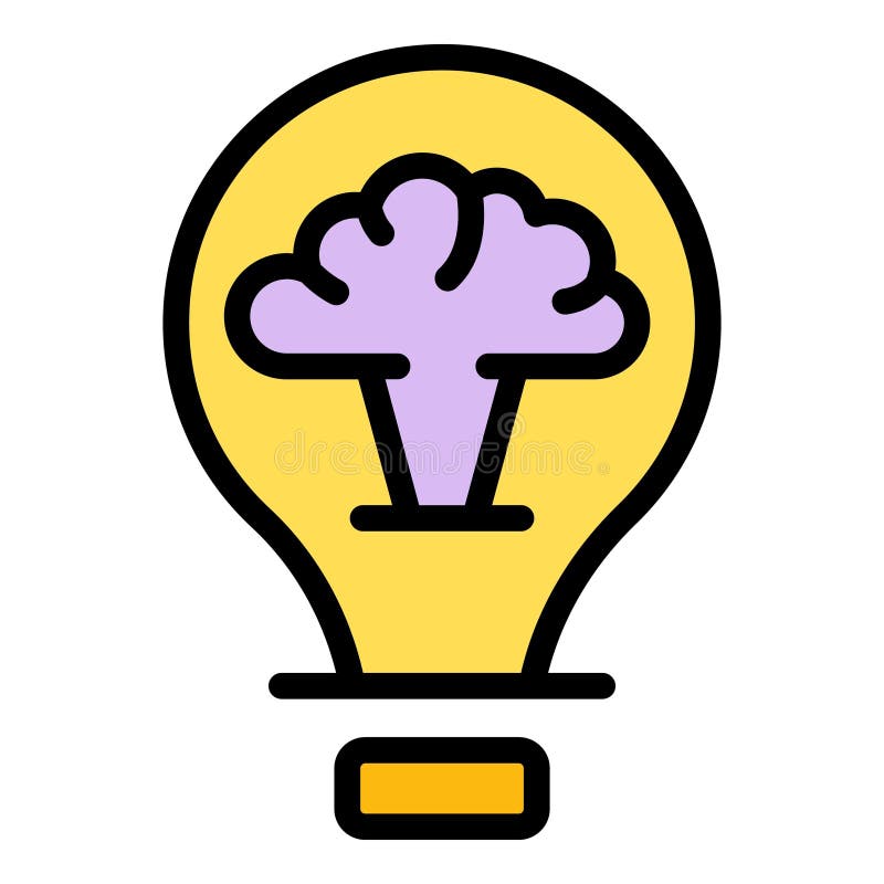 Brain Light Bulb Concept Icon Stock Vector - Illustration of vector ...