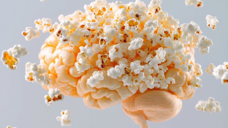 Popcorn Brain Visualizing Overstimulation from Digital Media Stock ...