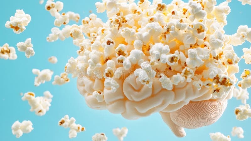 Popcorn Brain Overstimulated Mind from Digital Overload Stock Photo ...