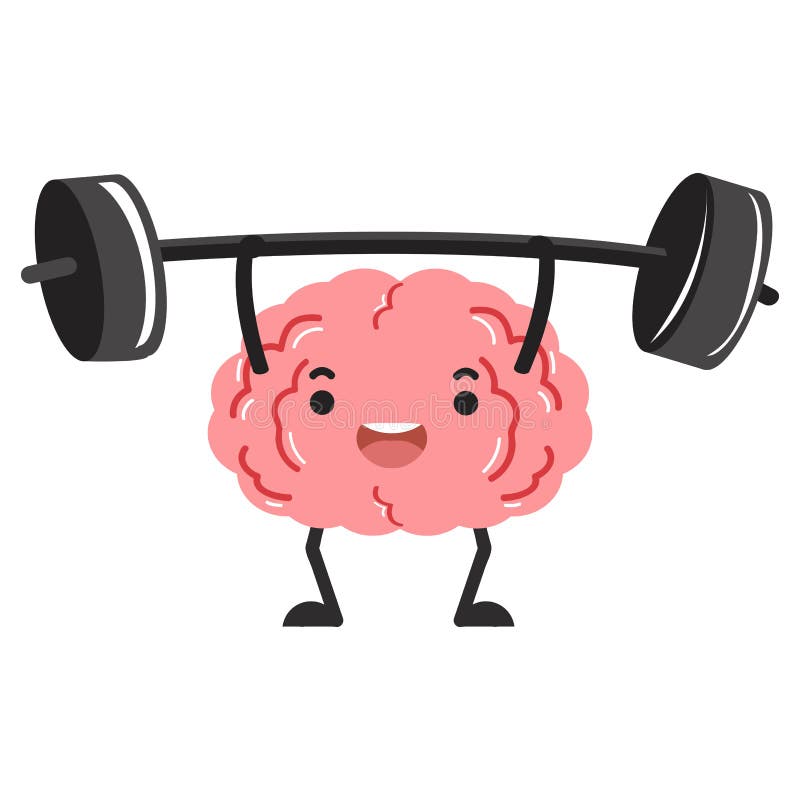Happy Brain Cartoon Character Vector Stock Vector - Illustration of ...