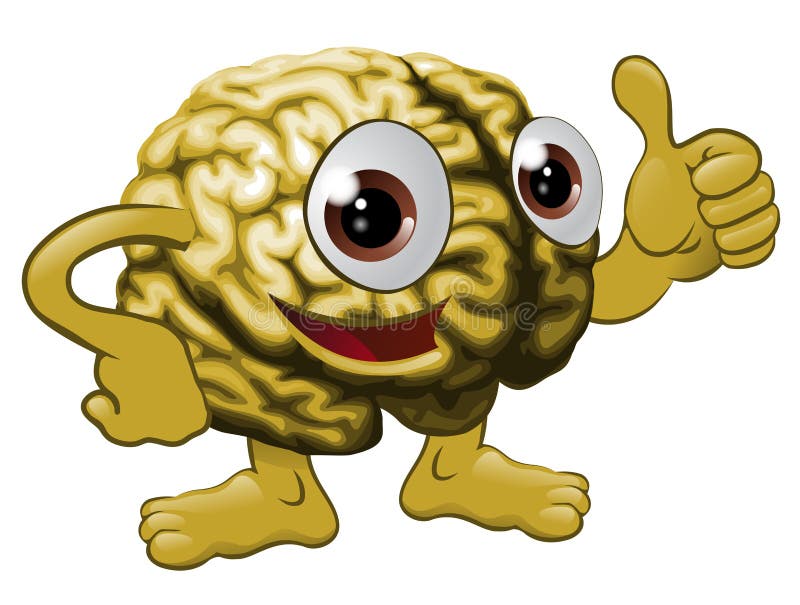 Evil Brain Cartoon Character