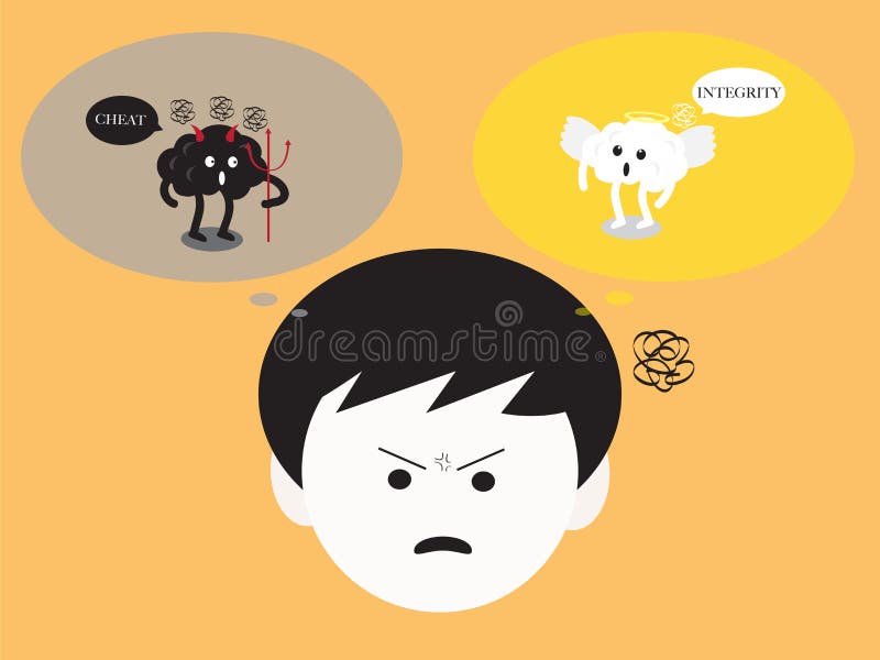 Brain Confused Emotion Inside Head about Self Confidence Stock Vector ...