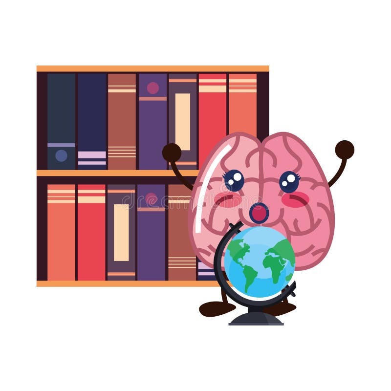 Brain cartoon education stock vector. Illustration of sign - 142011193