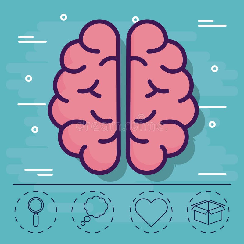 Brain cartoon design stock vector. Illustration of medicine - 110605735