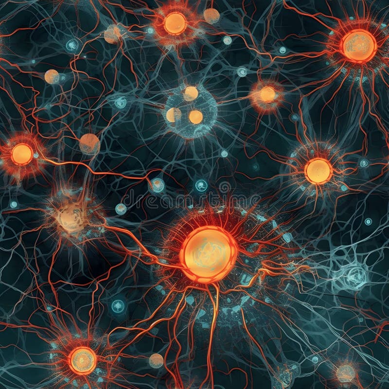 Connection Neuron Network Matrix Stock Illustration - Illustration of ...