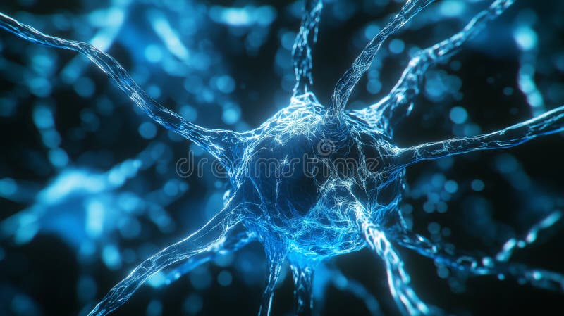 Brain Cell, Showcasing Its Intricate Connections Stock Photo - Image of ...