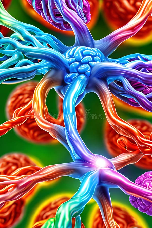 Brain Cells Forming Intricate Patterns - Concept Stock Illustration ... Brain Cells Forming Intricate Patterns - Concept Stock Illustration ...