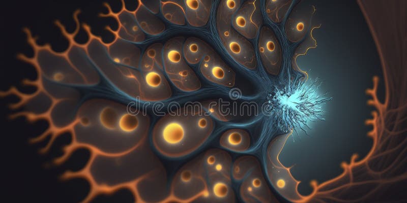 Brain Cells are Interconnected Stock Illustration - Illustration of ...