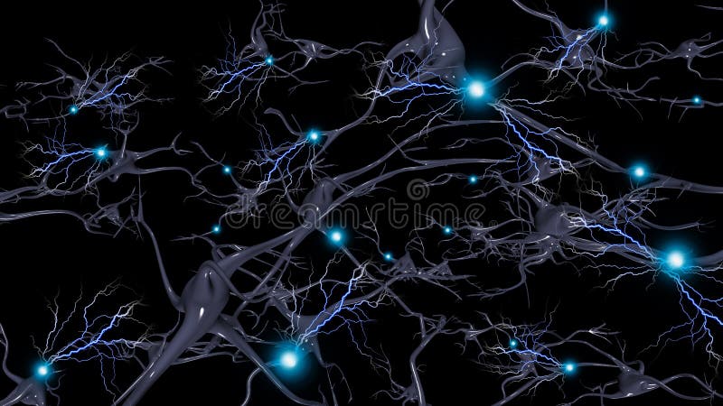 Brain cells illustration stock illustration. Illustration of electron ...