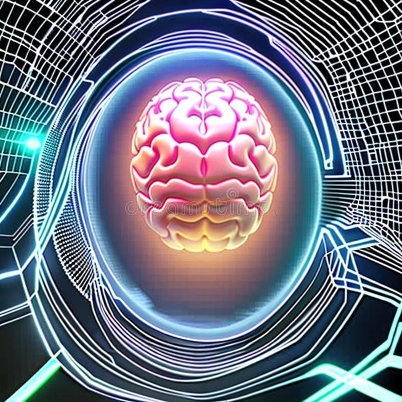 The Brain is in the Center of the Oval, with Drawings on the Edges ...