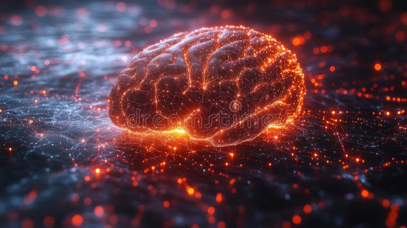 Brain Central Nervous System. Neural Connections, Neural Signal in the ...