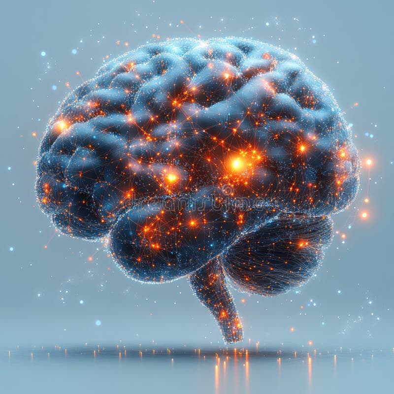 Brain Central Nervous System. Neural Connections, Neural Signal in the ...