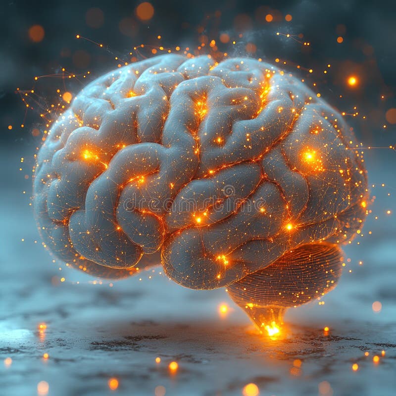 Brain Central Nervous System. Neural Connections, Neural Signal in the ...