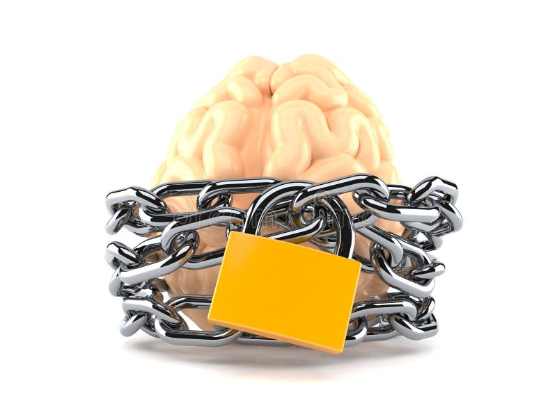Locked brain stock illustration. Illustration of mind - 7057193