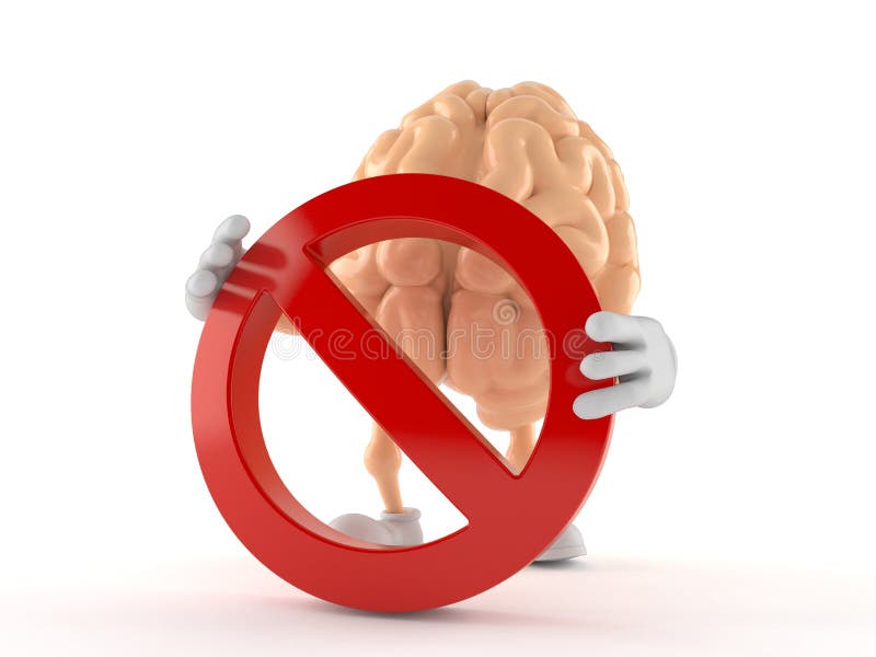 Brain Character Stop Stock Illustrations – 101 Brain Character Stop ...
