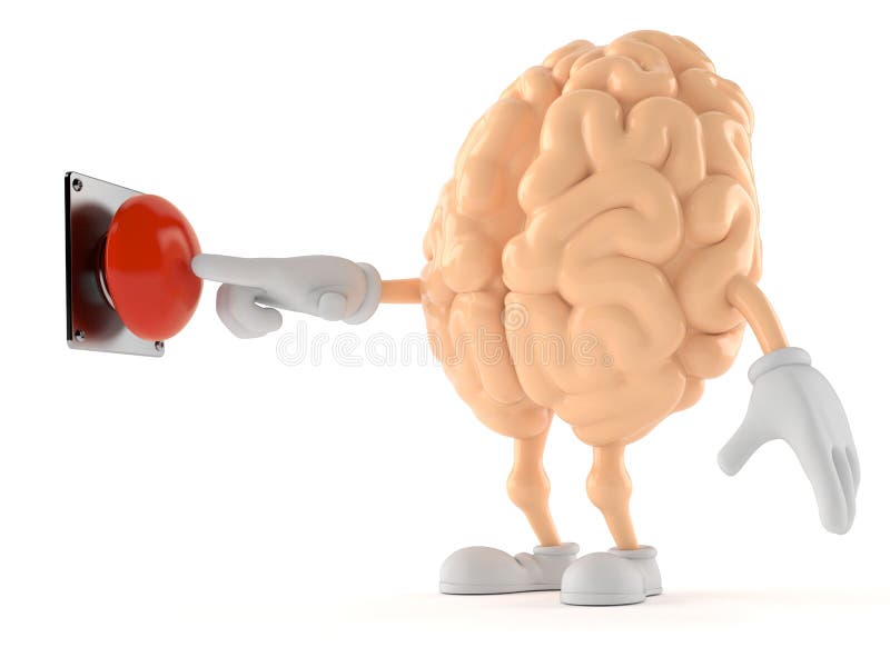 Brain Character Stop Stock Illustrations – 73 Brain Character Stop ...