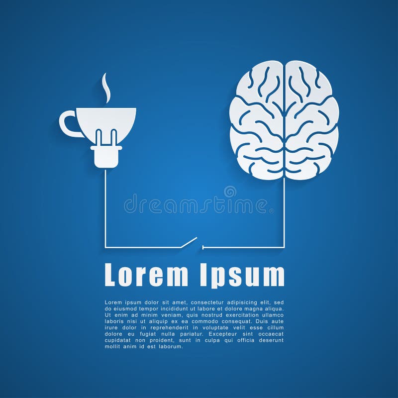 Brain Charge Symbols Background Stock Vector - Illustration of mental ...