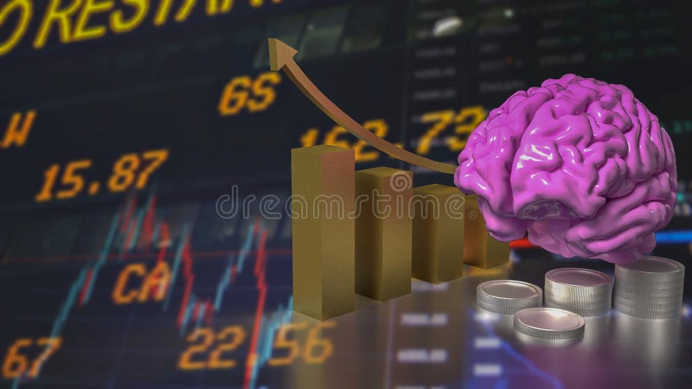 The Brain and Chart for Business Concept 3d Rendering Stock ...