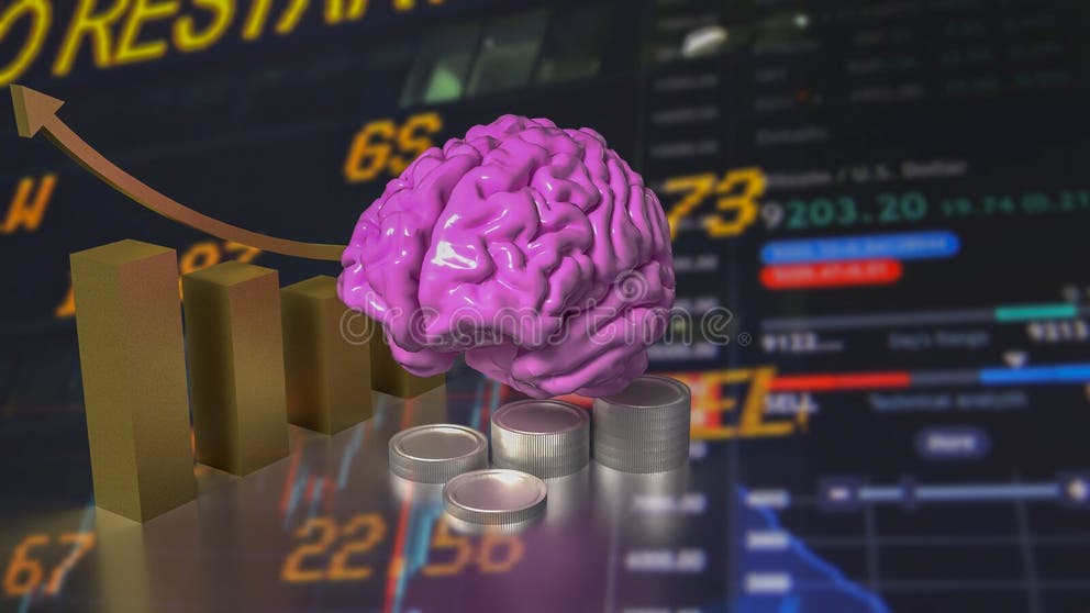 The Brain and Chart for Business Concept 3d Rendering Stock ...