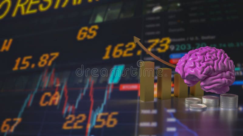 The Brain and Chart for Business Concept 3d Rendering Stock ...