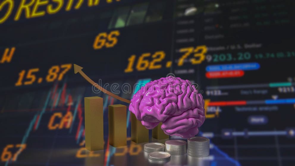 The Brain and Chart for Business Concept 3d Rendering Stock ...